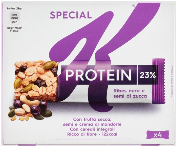 Test e Recensione KELLOGG'S SPECIAL K PROTEIN 23% RIBES NERO E SEMI DI ...
