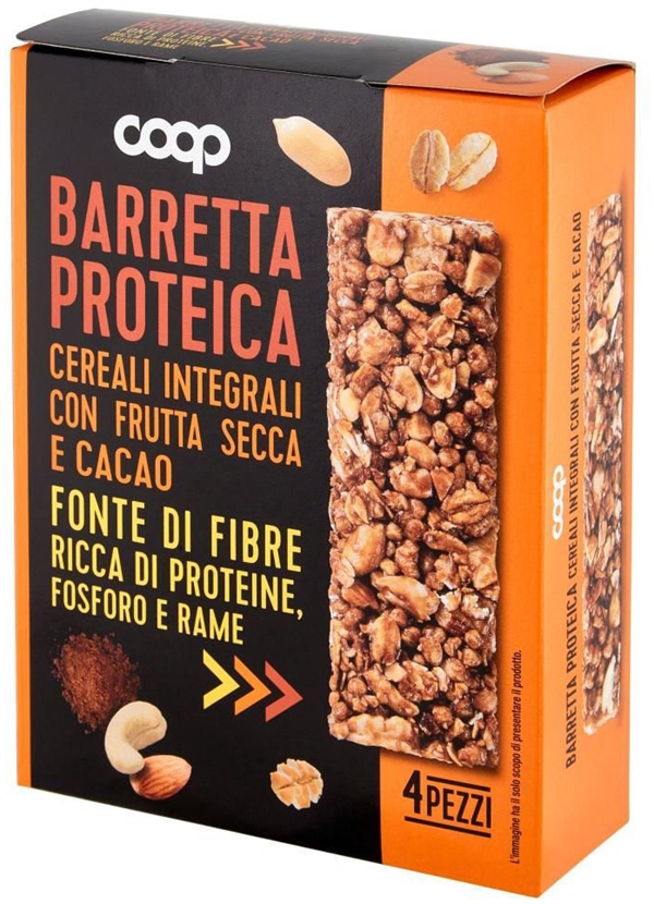 Test e Recensione COOP BARRETTA PROTEICA CEREALI INTEGRALI CON FRUTTA ...