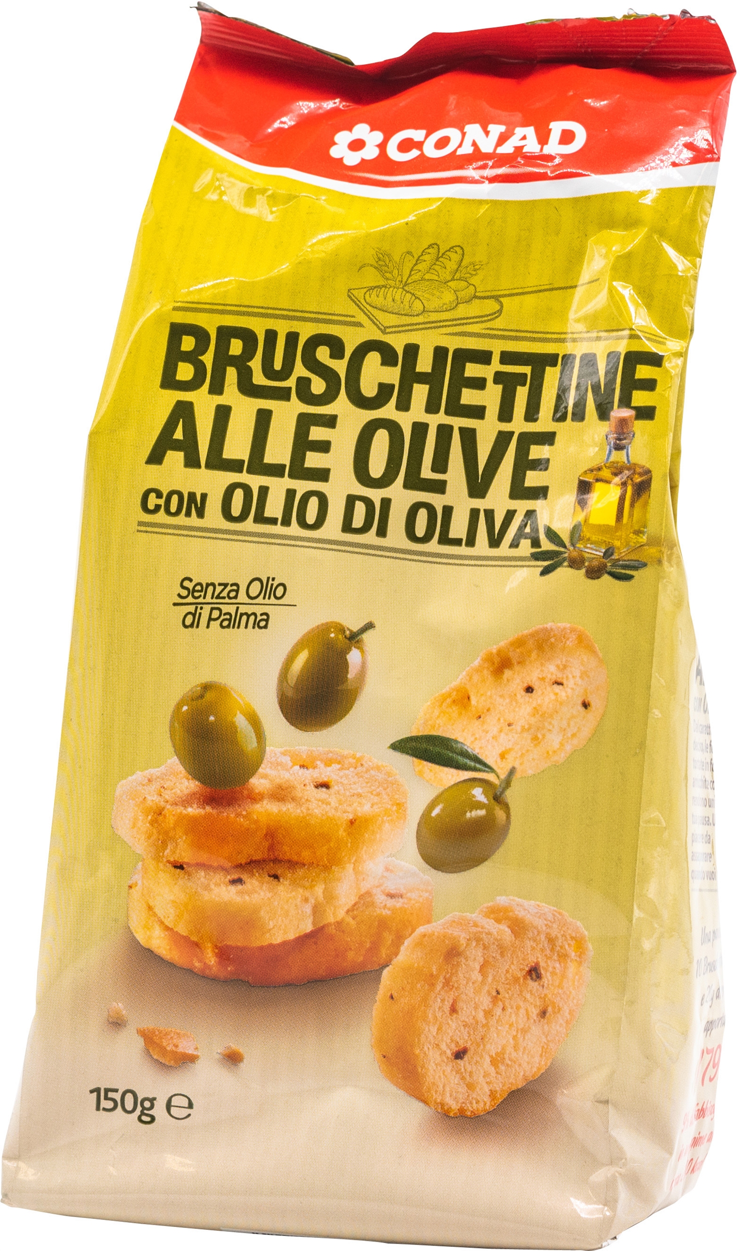 Test e Recensione CONAD BRUSCHETTINE ALLE OLIVE CON OLIO DI OLIVA ...